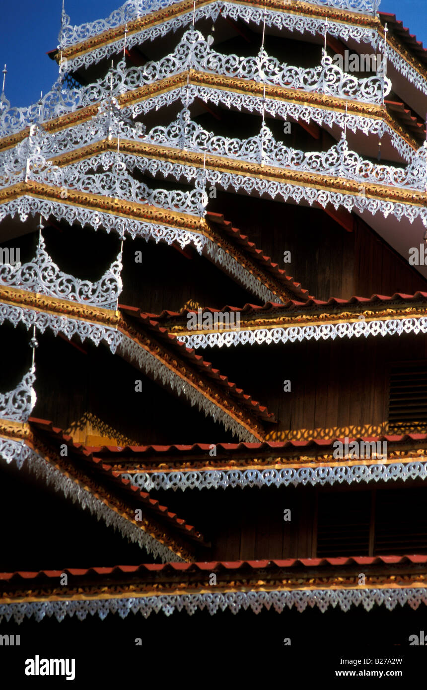 burmese style temple northwest thailand Stock Photo - Alamy