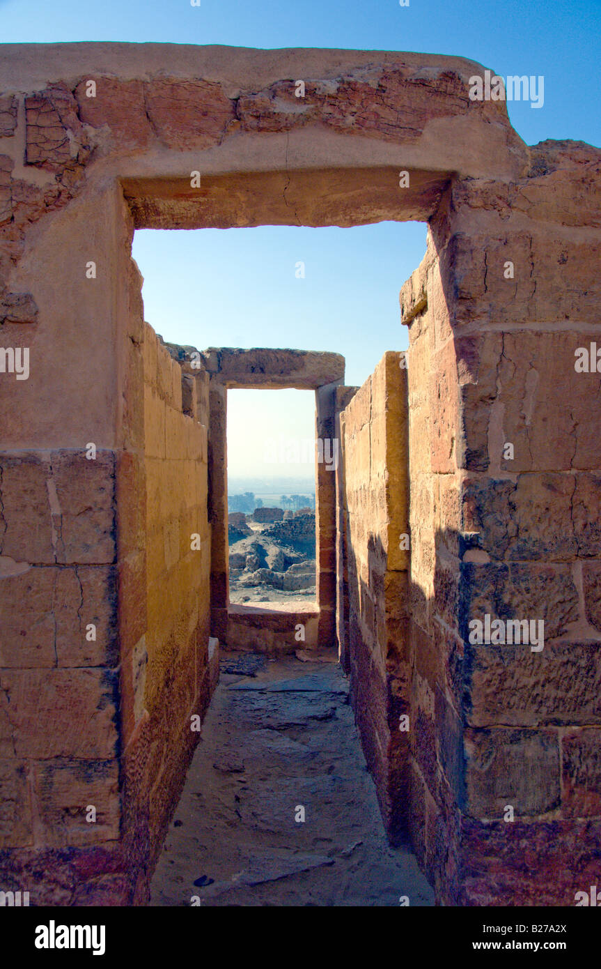 Remains and ruins of the ancient civilization of Karanis north of El ...