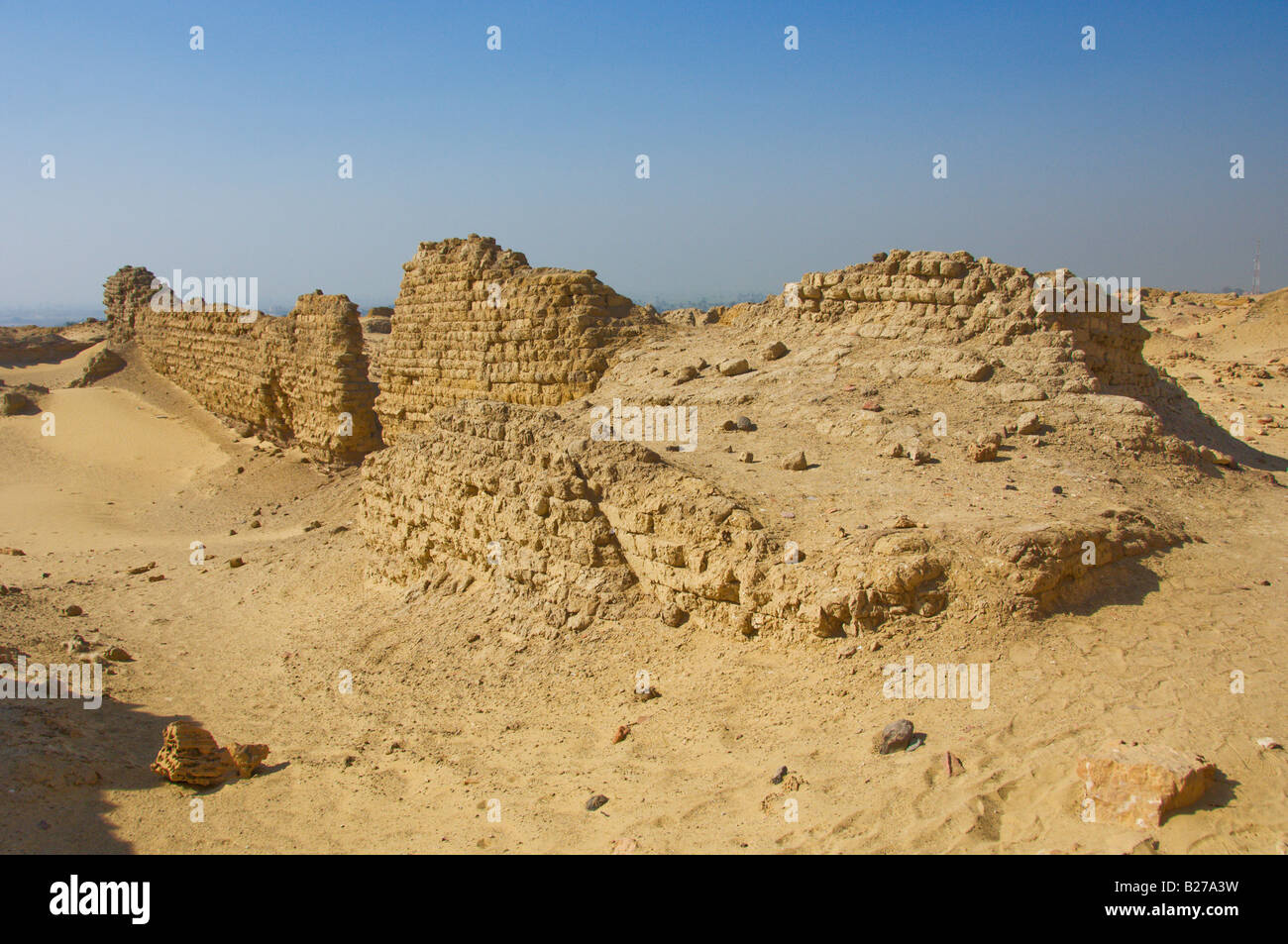 Remains and ruins of the ancient civilization of Karanis north of El ...