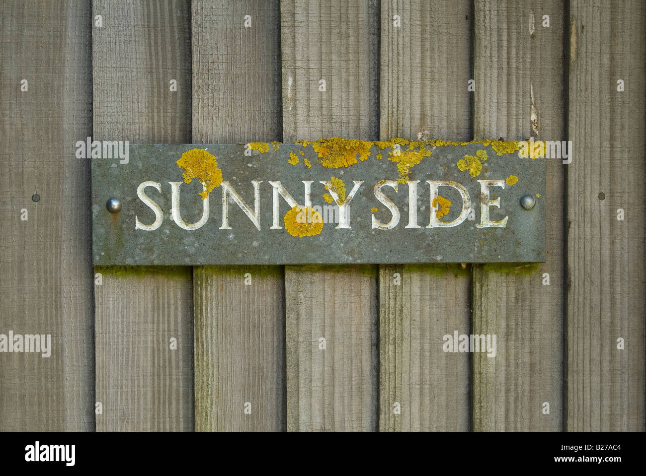 Sunnyside Gate Sign Stock Photo - Alamy