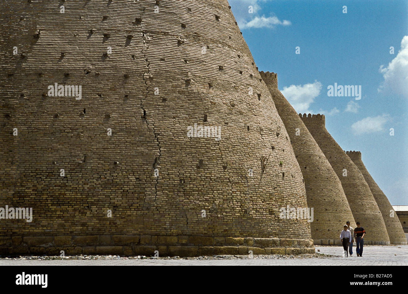 The Ark, a huge citadel in Bukhara, a city on the Silk Road trade route ...