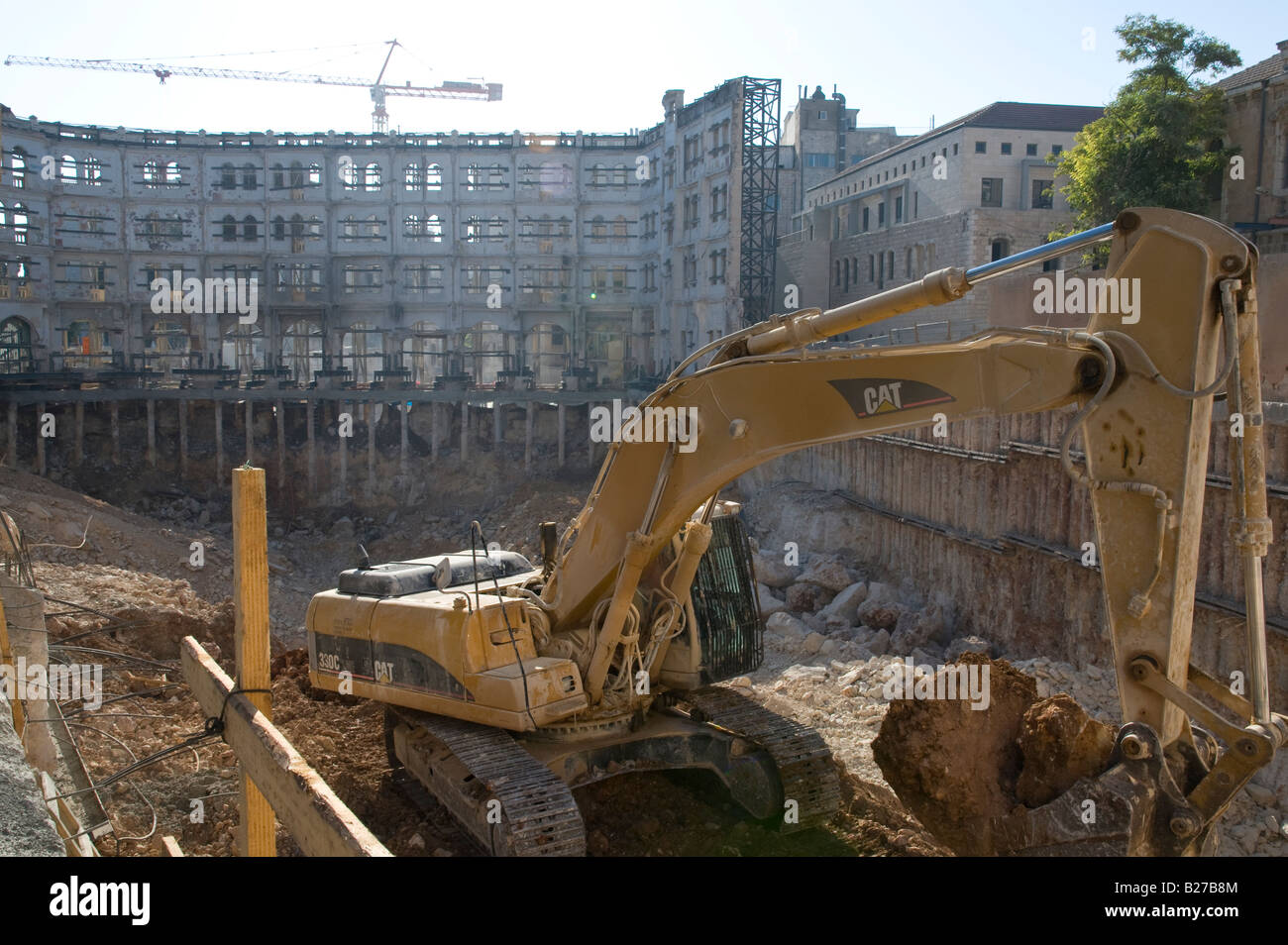Israel Jerusalem digging at the site of an old compound at building ...