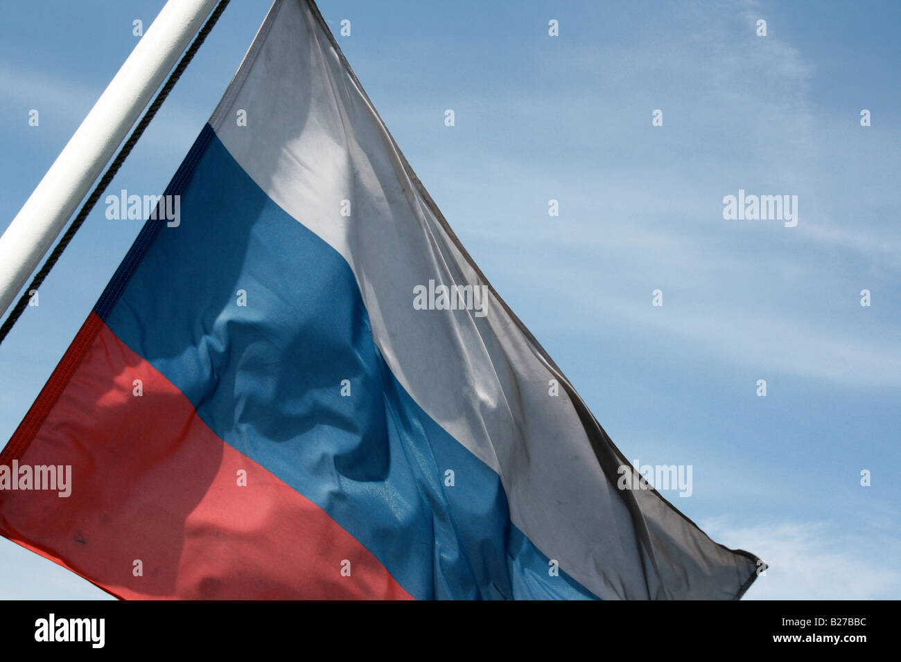 Russian blue and white flag hi-res stock photography and images - Alamy
