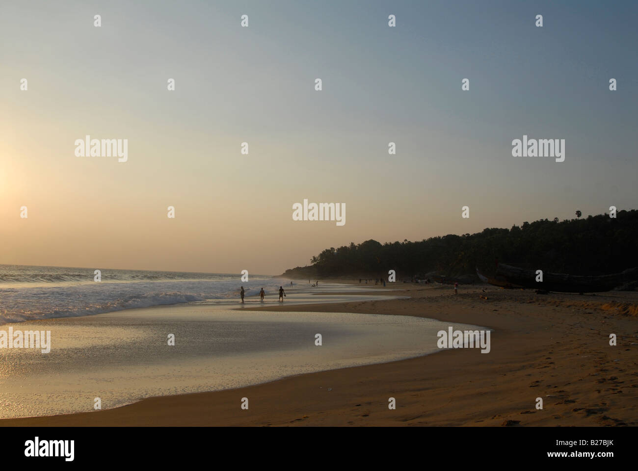 Sunset at Kovalam beach,Kerala,India Stock Photo - Alamy