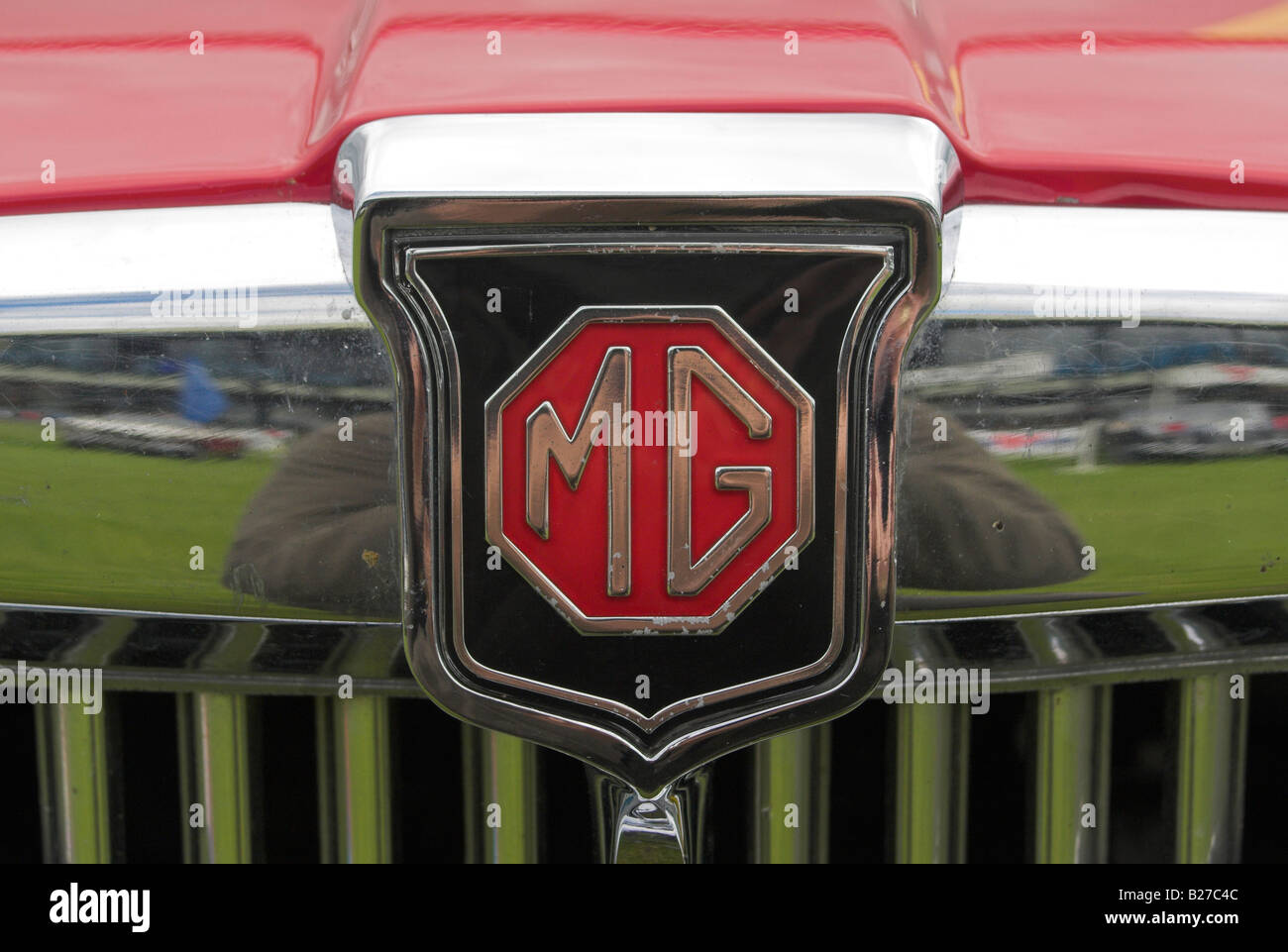 A 1962 MG 1100 badge and grill Stock Photo - Alamy