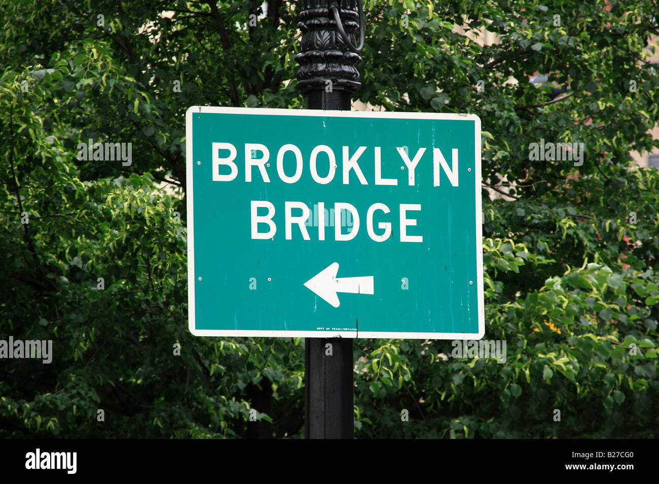Brooklyn bridge street sign - New York City, USA Stock Photo - Alamy