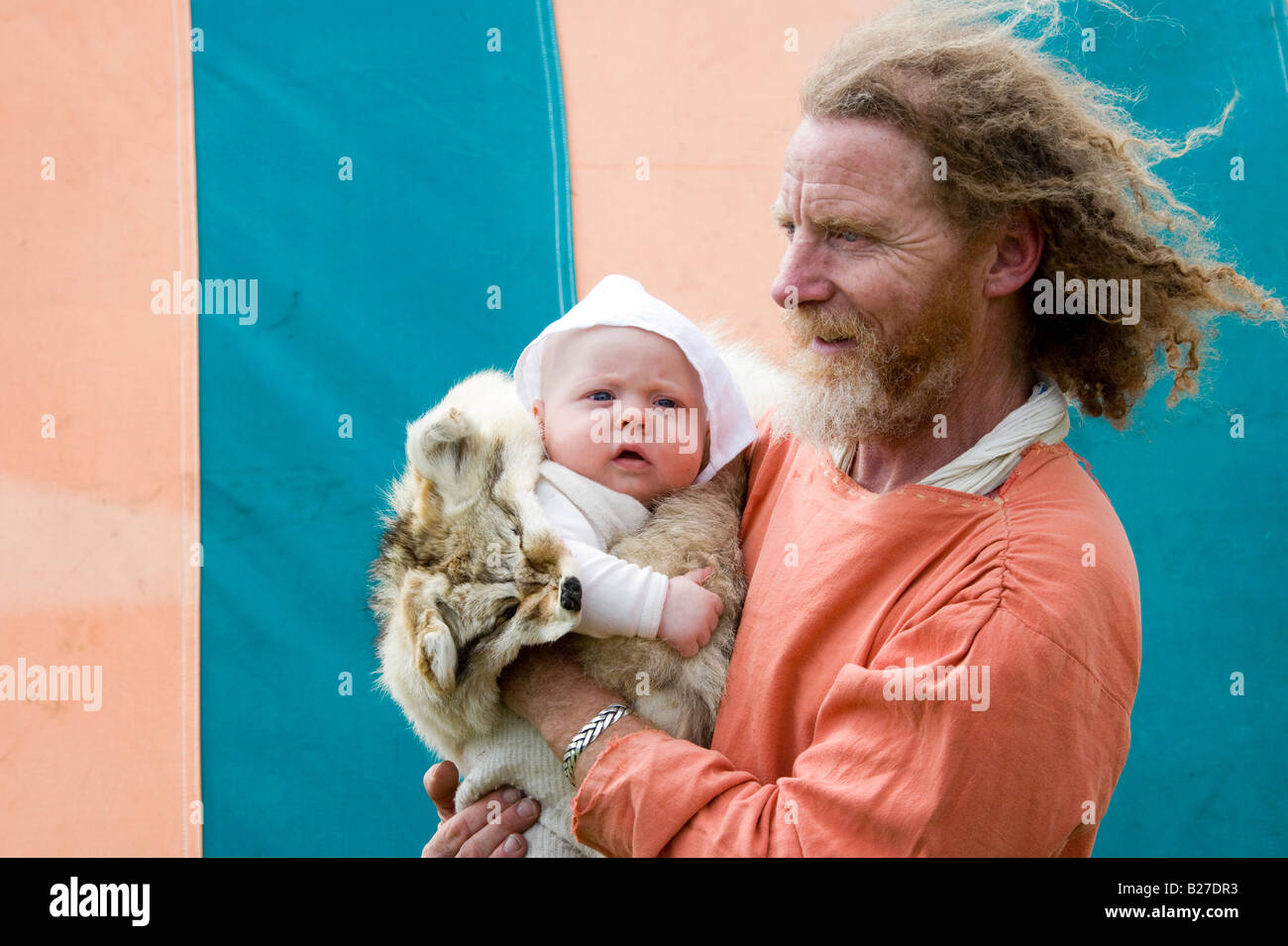 Medieval Father & Child Stock Photo - Alamy