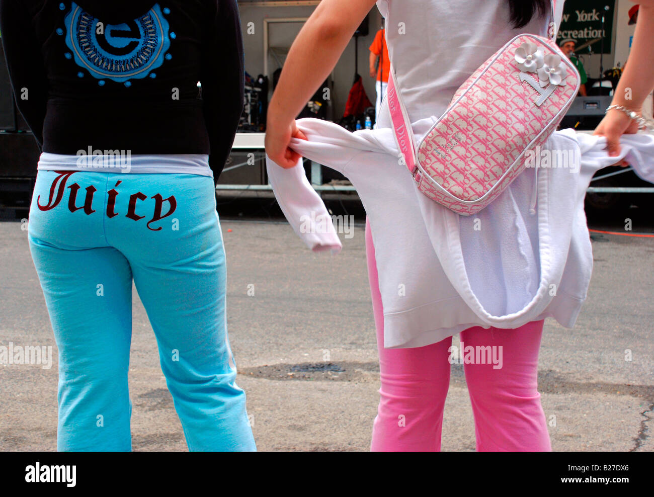 Two girls from behind Stock Photo - Alamy