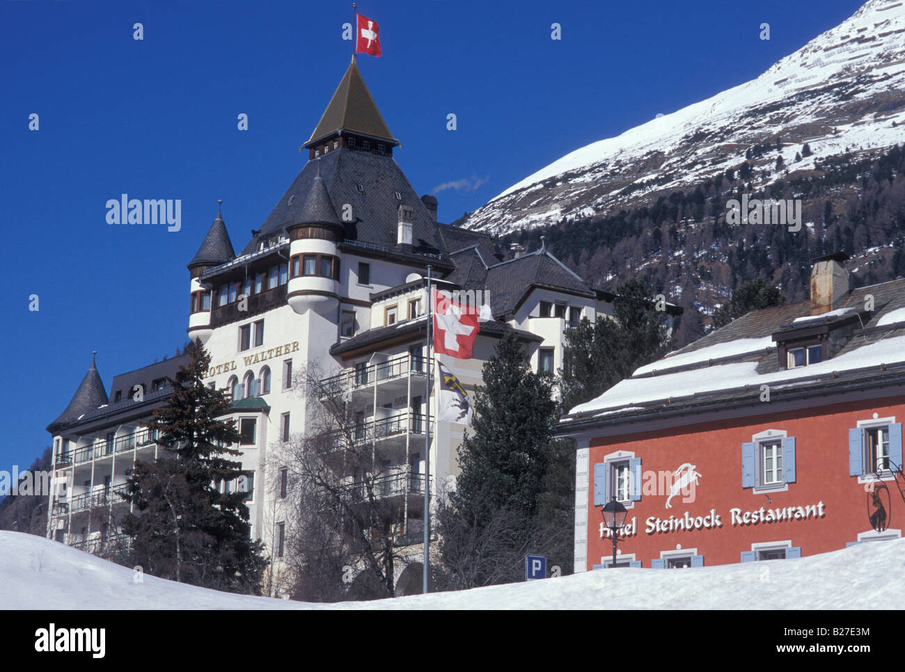 Hotel Walther and Hotel Steinbock in Pontresina Engadine Grisons ...