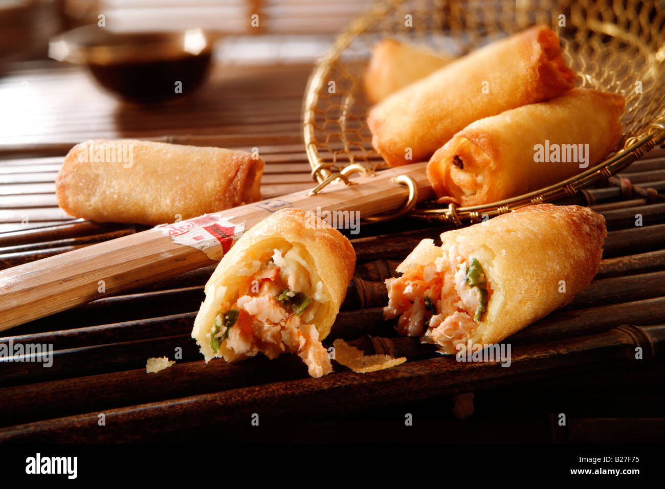Vegetable spring rolls Stock Photo - Alamy