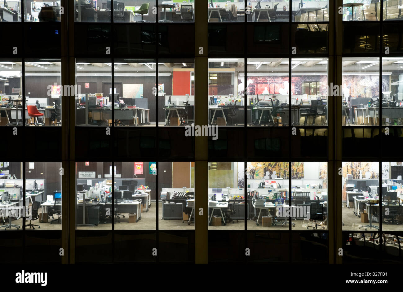 offices at night Stock Photo - Alamy