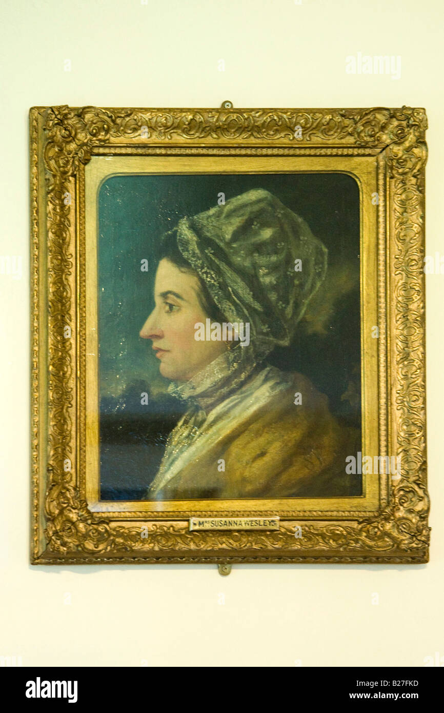 portrait painting of Susanna Wesley, the mother of John the famous ...