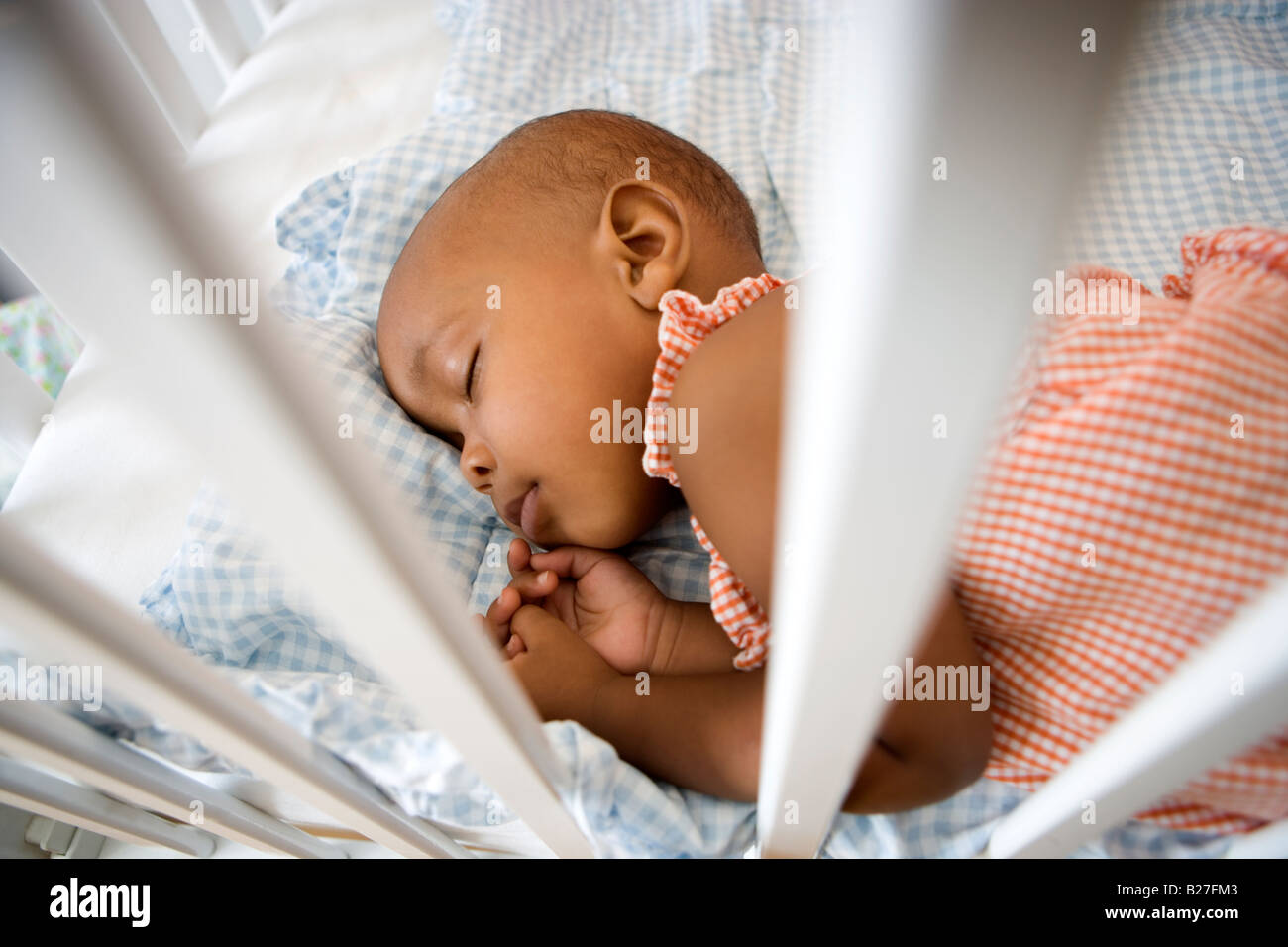 Sleeping baby girl horizontal Stock Photo - Alamy