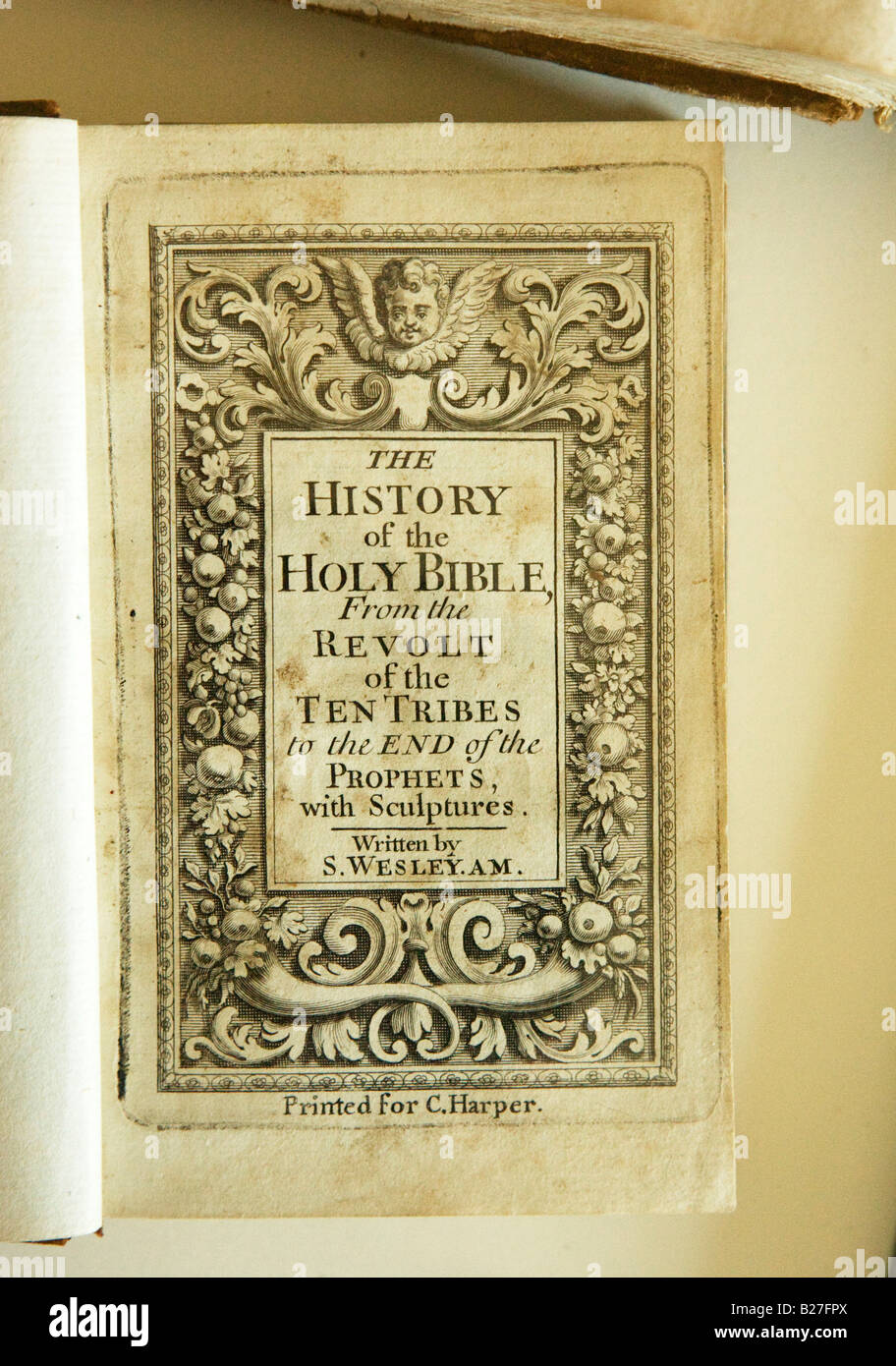history of the Bible written by by Samuel Wesley, Epworth, UK Stock ...