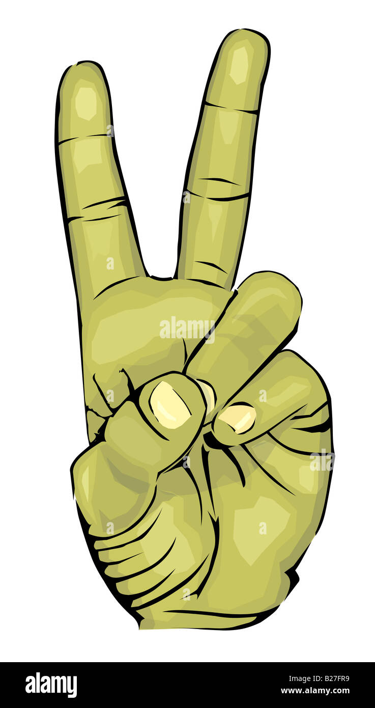 Hand Signing Peace High Resolution Stock Photography and Images - Alamy