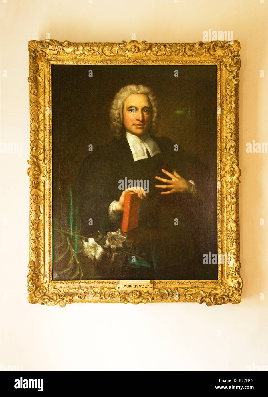 portrait painting of Charles Wesley the famous hymn writer and ...