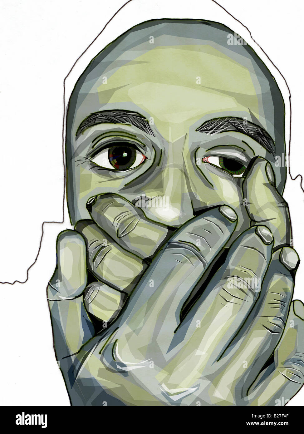 A man is silenced Stock Photo - Alamy