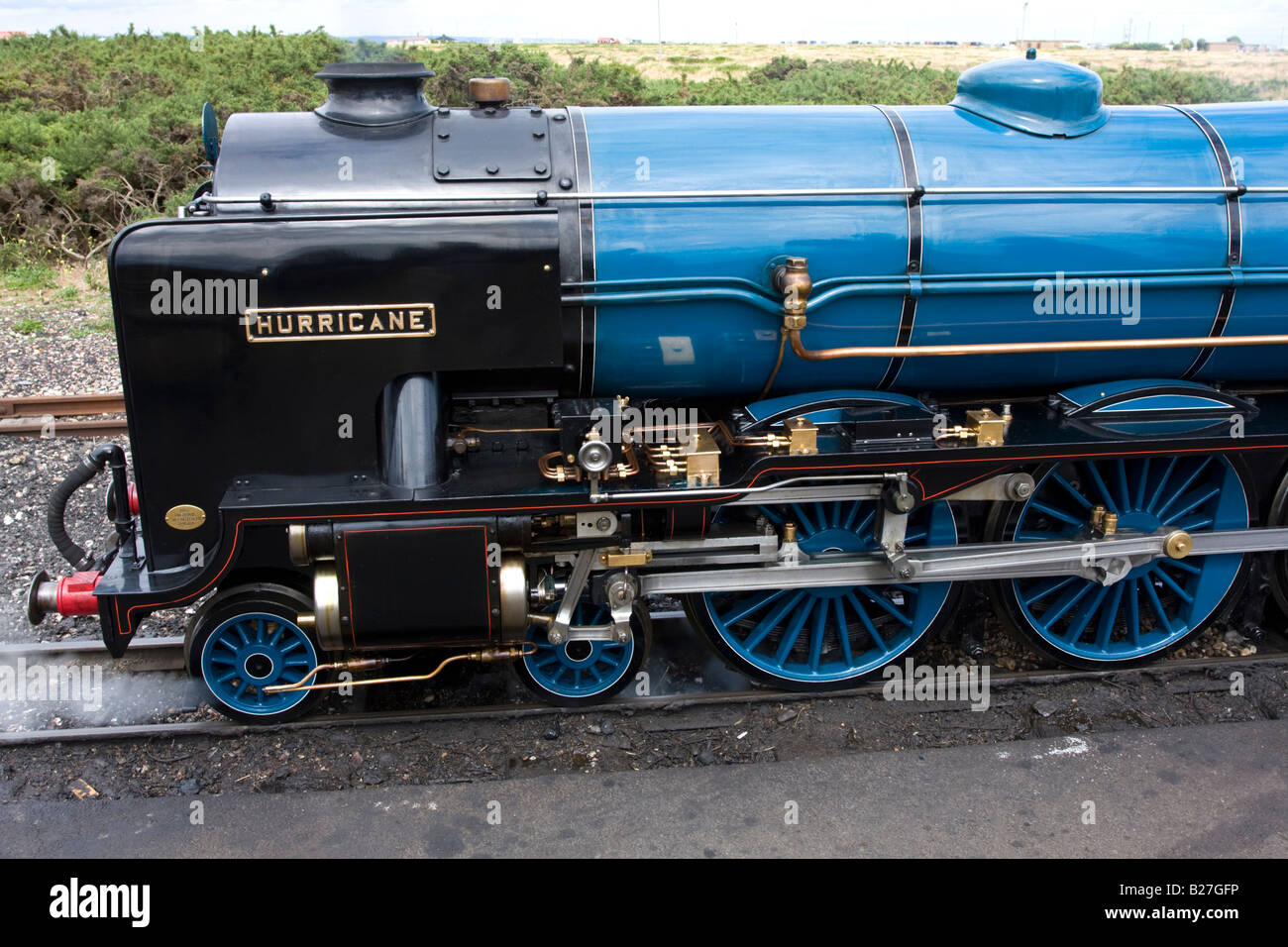 Narrow gauge track locomotive steam folkestone antique hi-res stock ...