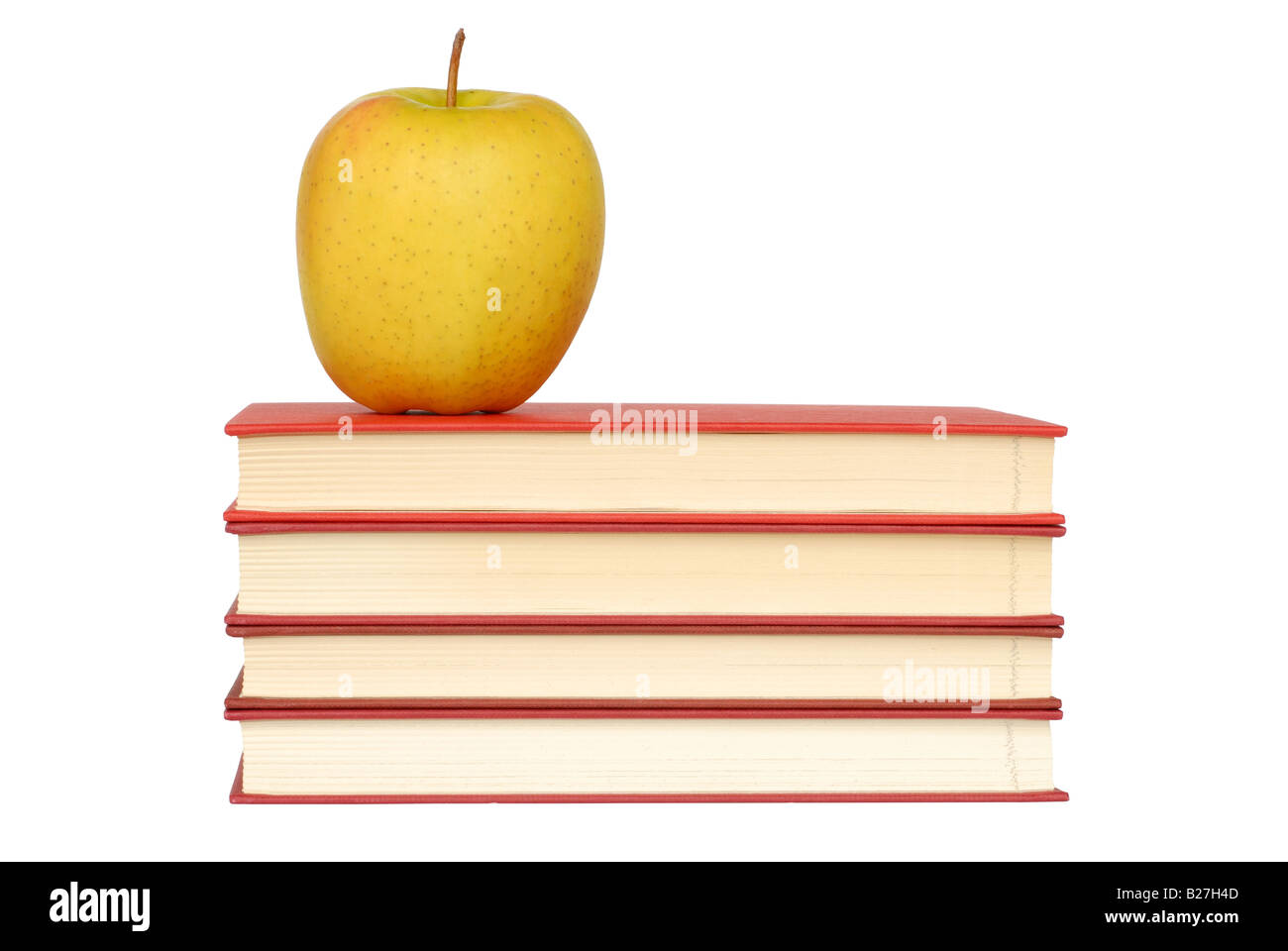 Apple and Books Stock Photo - Alamy