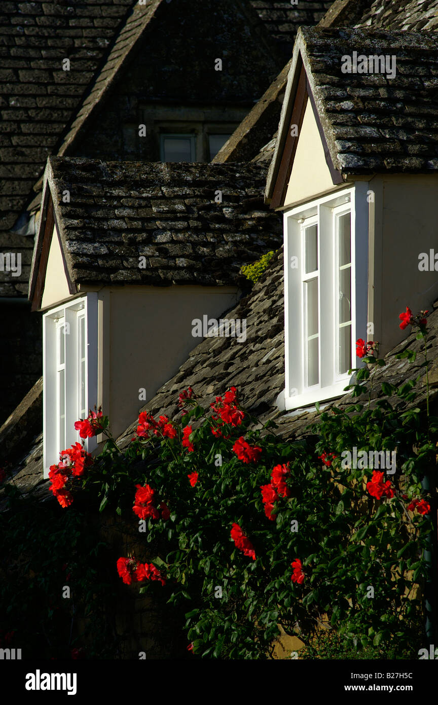 Two windows in traditional English cottage Stock Photo - Alamy