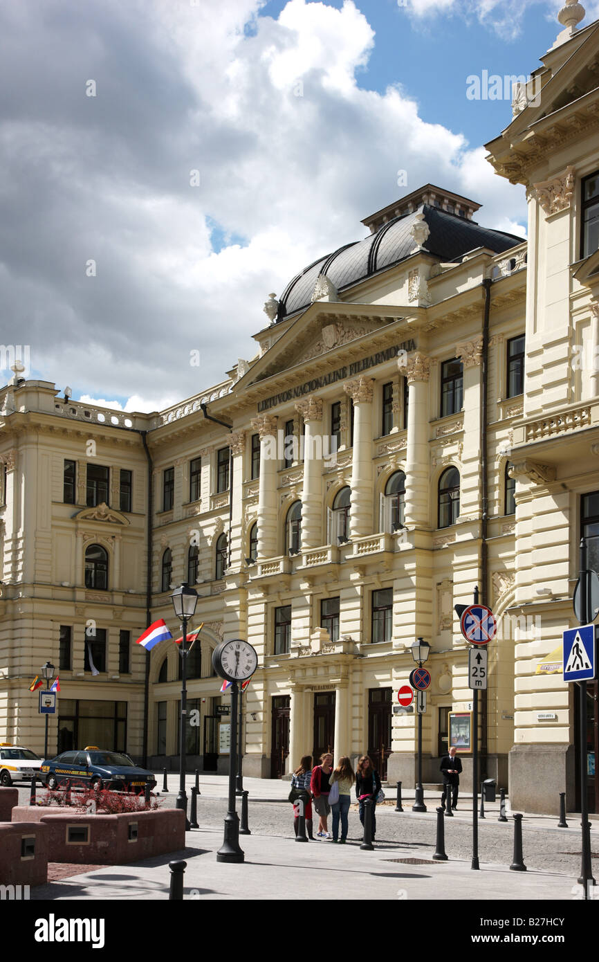 LTU Lithuania Capital Vilnius Oldtown National Philharmonic building ...