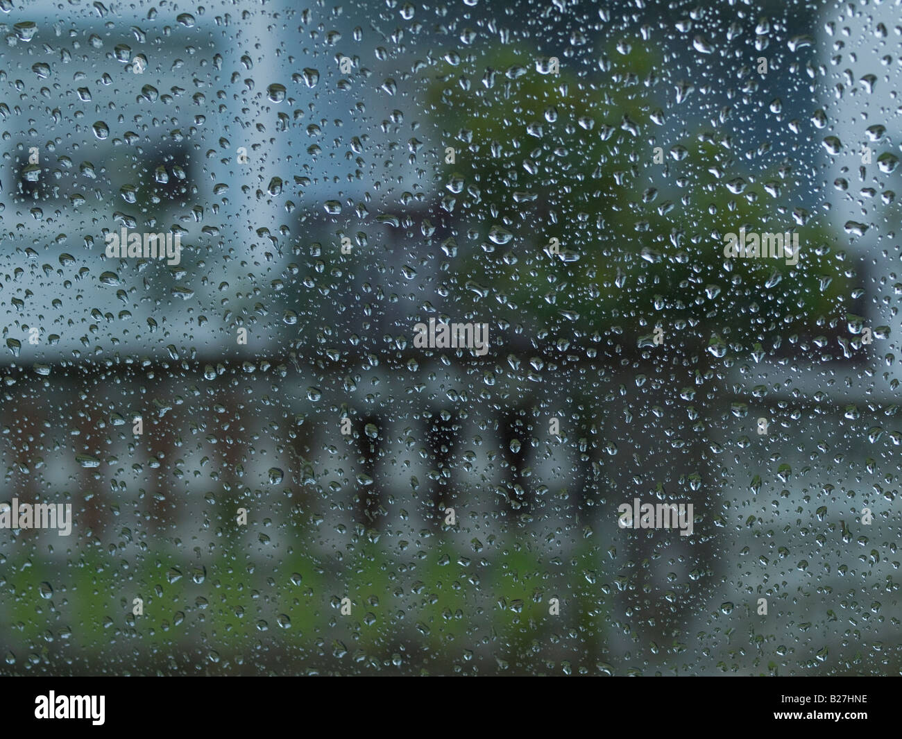 Window with raindrops Stock Photo - Alamy