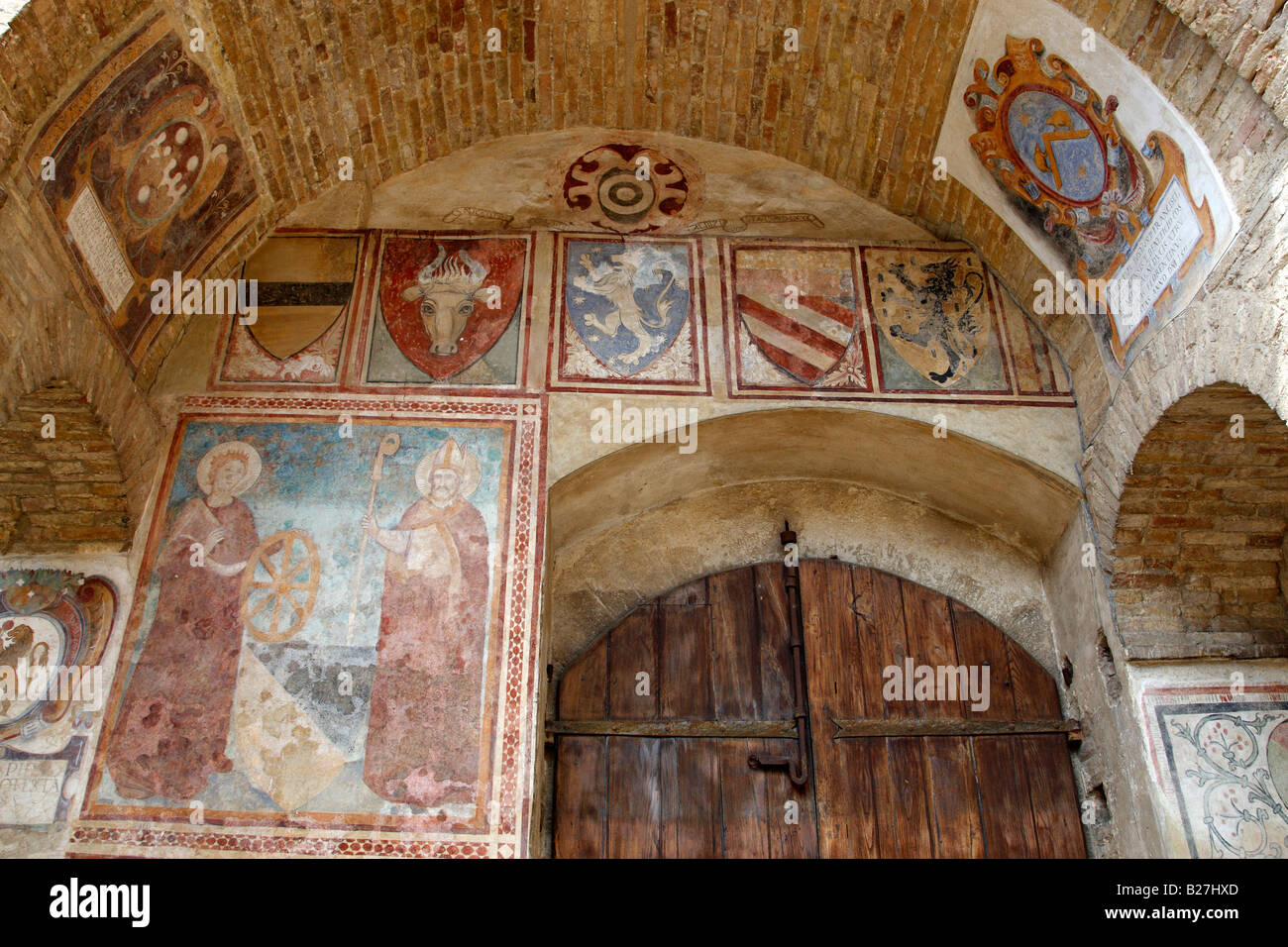 frescoes within the museo civico san gimignano delle belle torri ...
