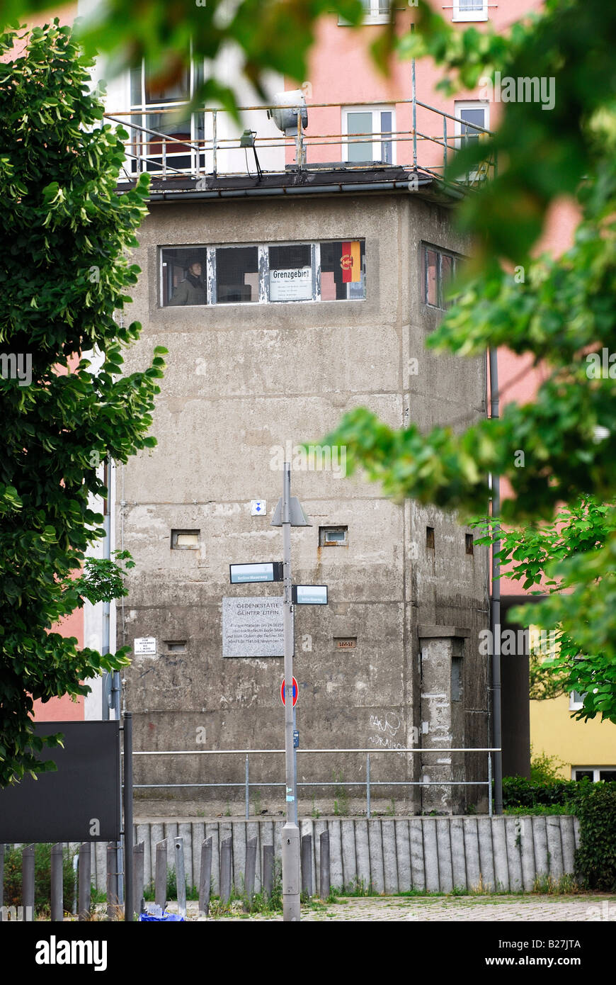 berlin,Forner DDR guard tower still in orginal position for monitoring ...