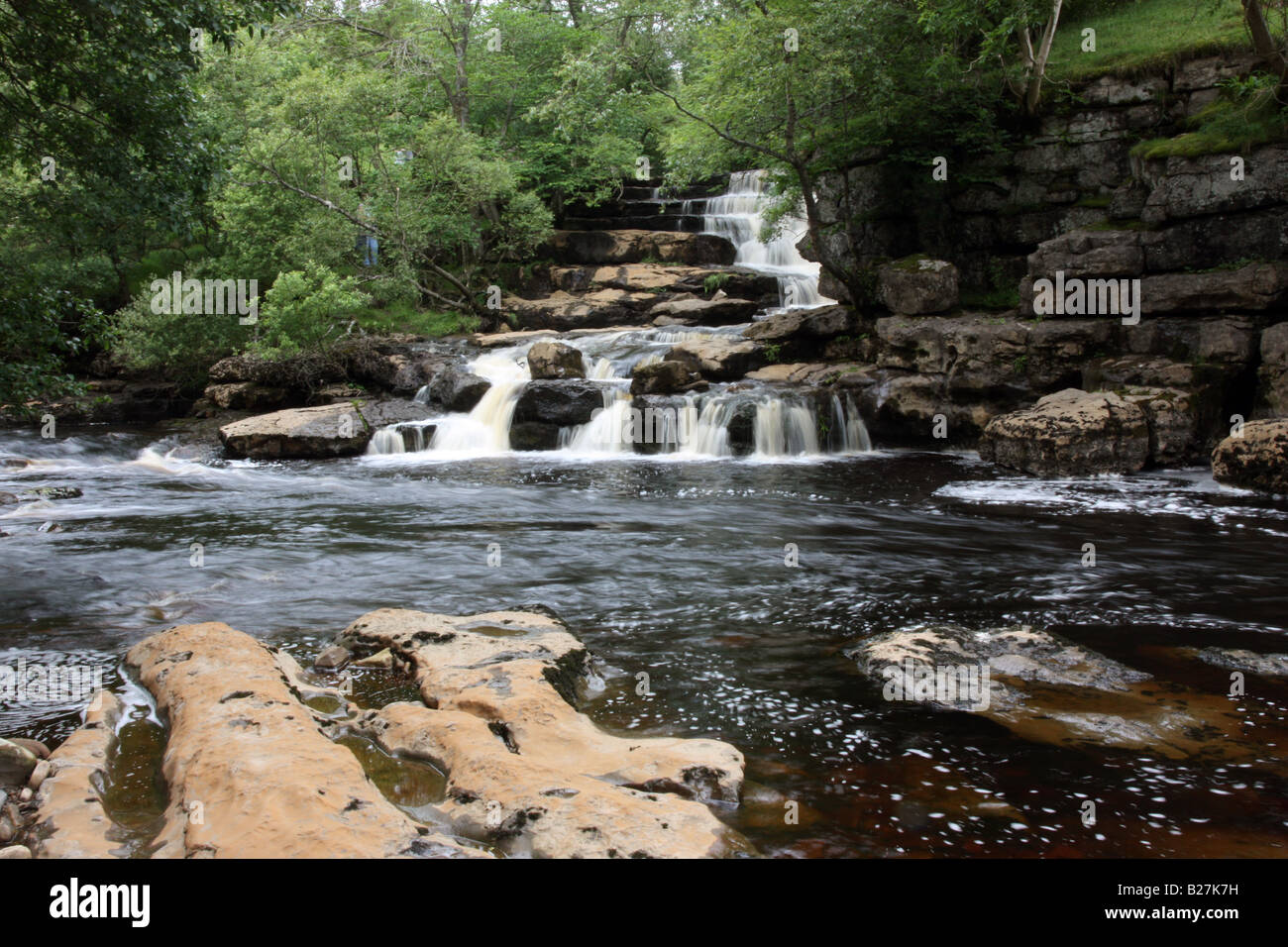 Catrake force waterfall river swale hi-res stock photography and images ...