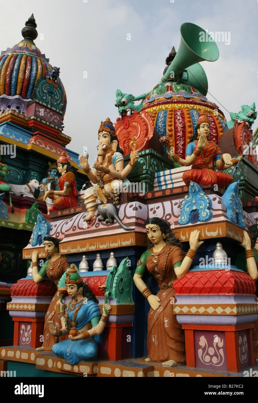 Simple temple tower or gopuram , South India Stock Photo - Alamy