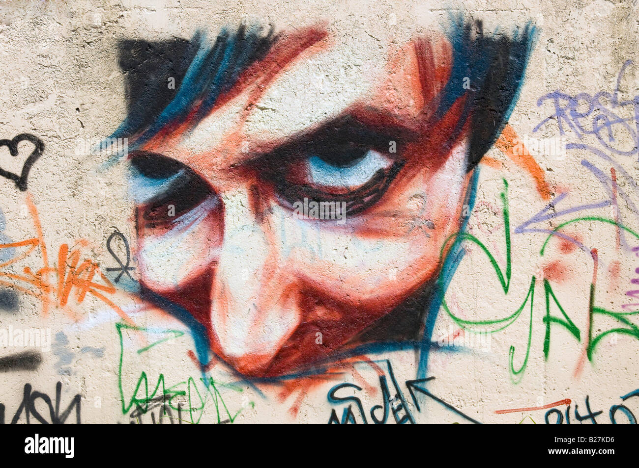 Graffiti girl face hi-res stock photography and images - Alamy