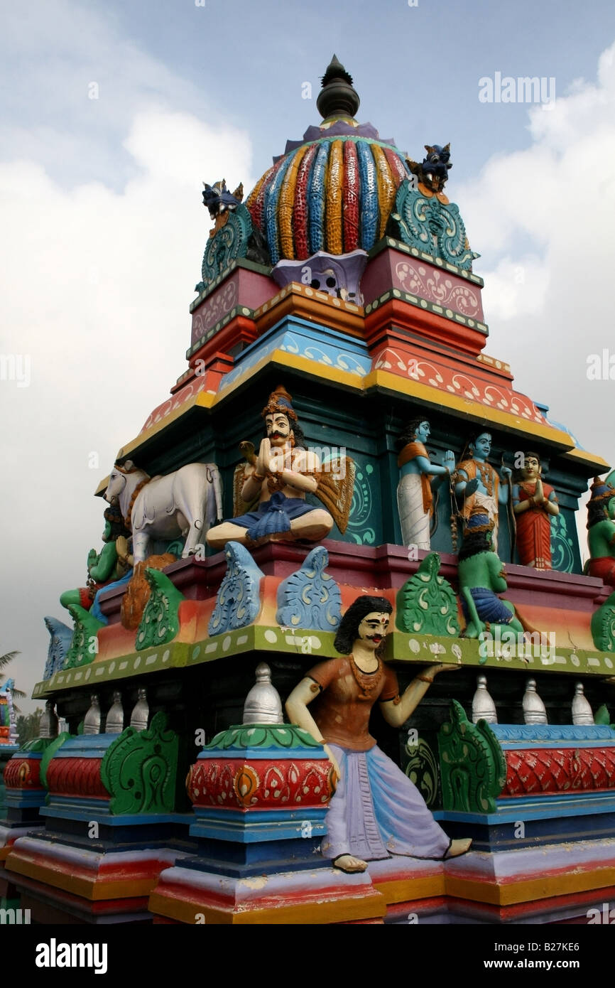 Simple temple tower or gopuram , South India Stock Photo - Alamy