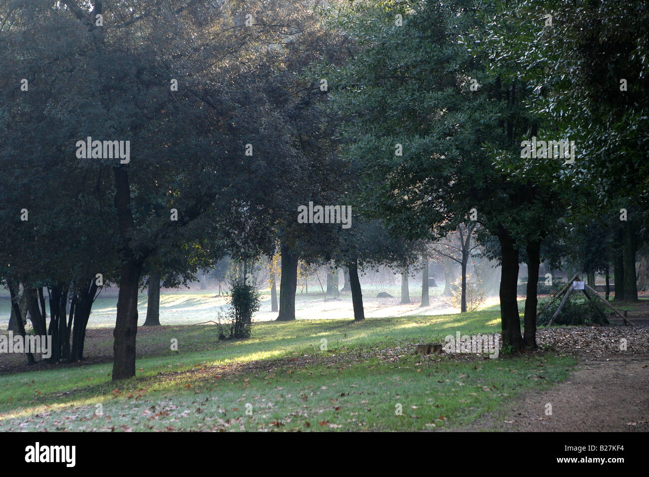 The park surrounding the Borghese Palace in Rome, Italy Stock Photo - Alamy