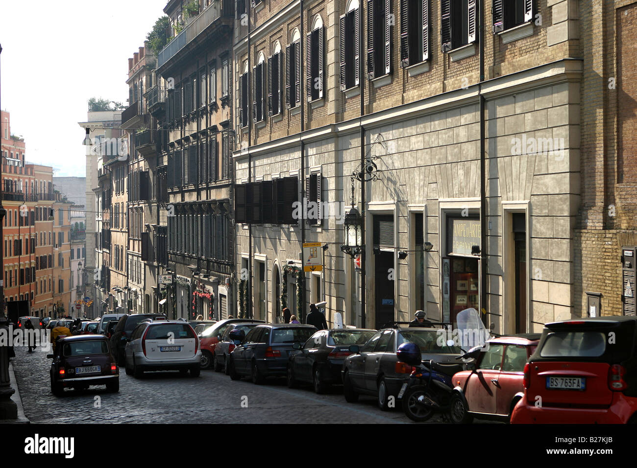 Street scenes in Rome Italy shortly before Christmas in 2006 Stock ...