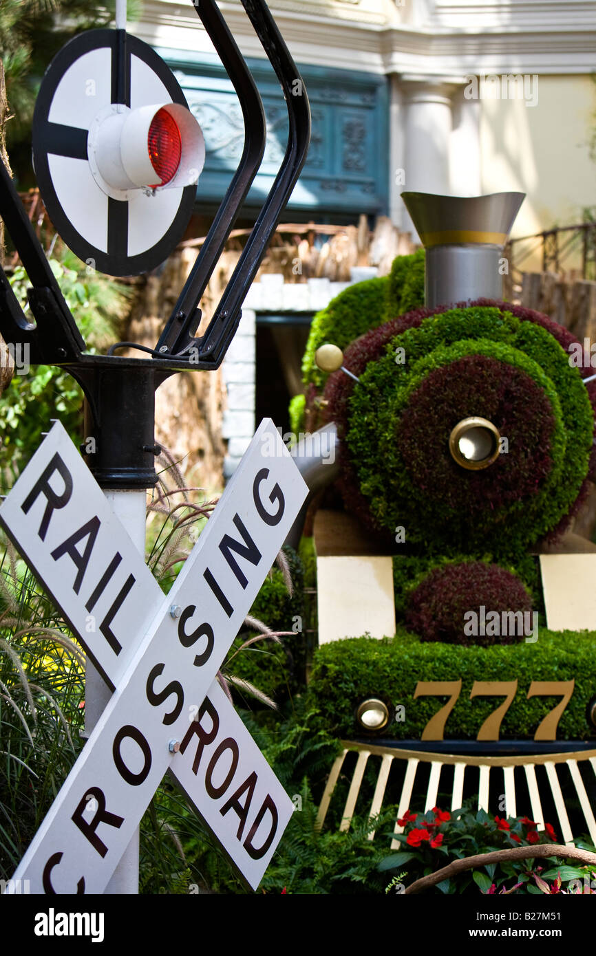 Railroad Model, Conservatory, Bellagio Hotel Stock Photo - Alamy