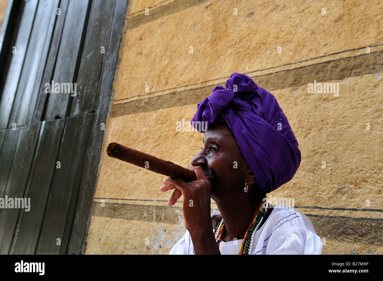 Cuban woman cigar character hi-res stock photography and images - Alamy