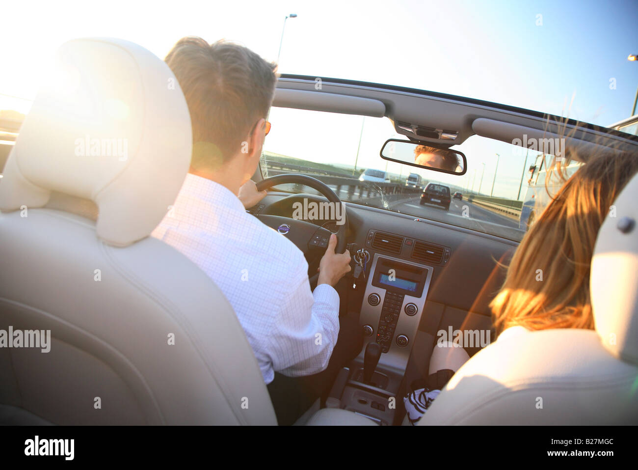 car Volvo C70 cabrio, convertible, driving on the road Stock Photo - Alamy