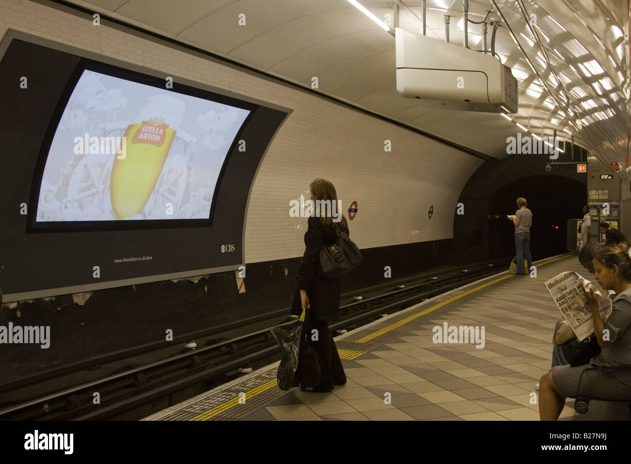 London underground station advert hi-res stock photography and images ...