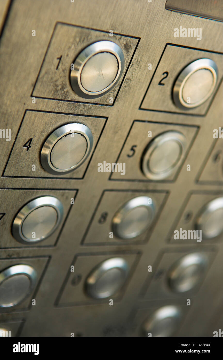 Building intercom call buttons Stock Photo - Alamy