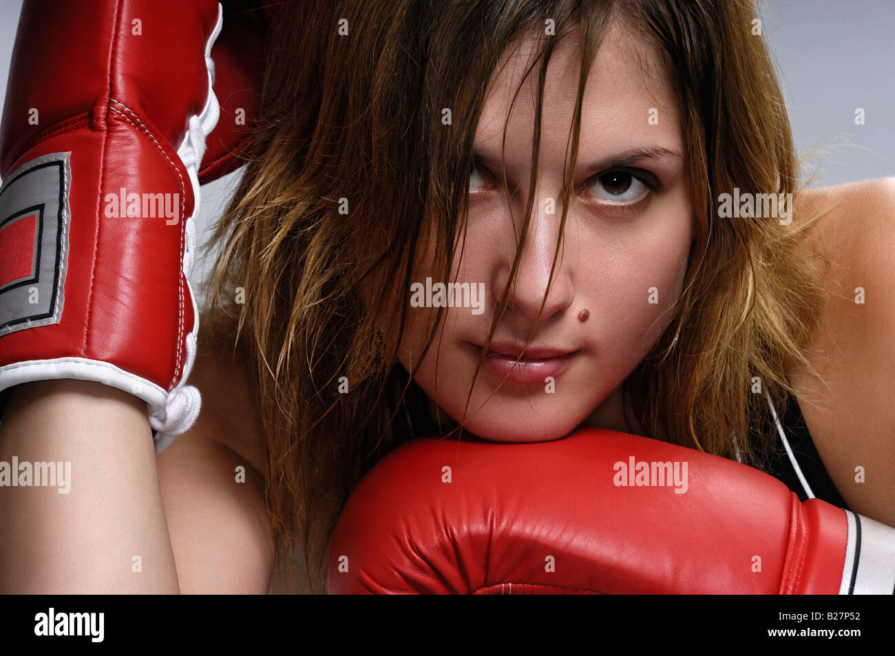 Young woman in boxer Stock Photo - Alamy
