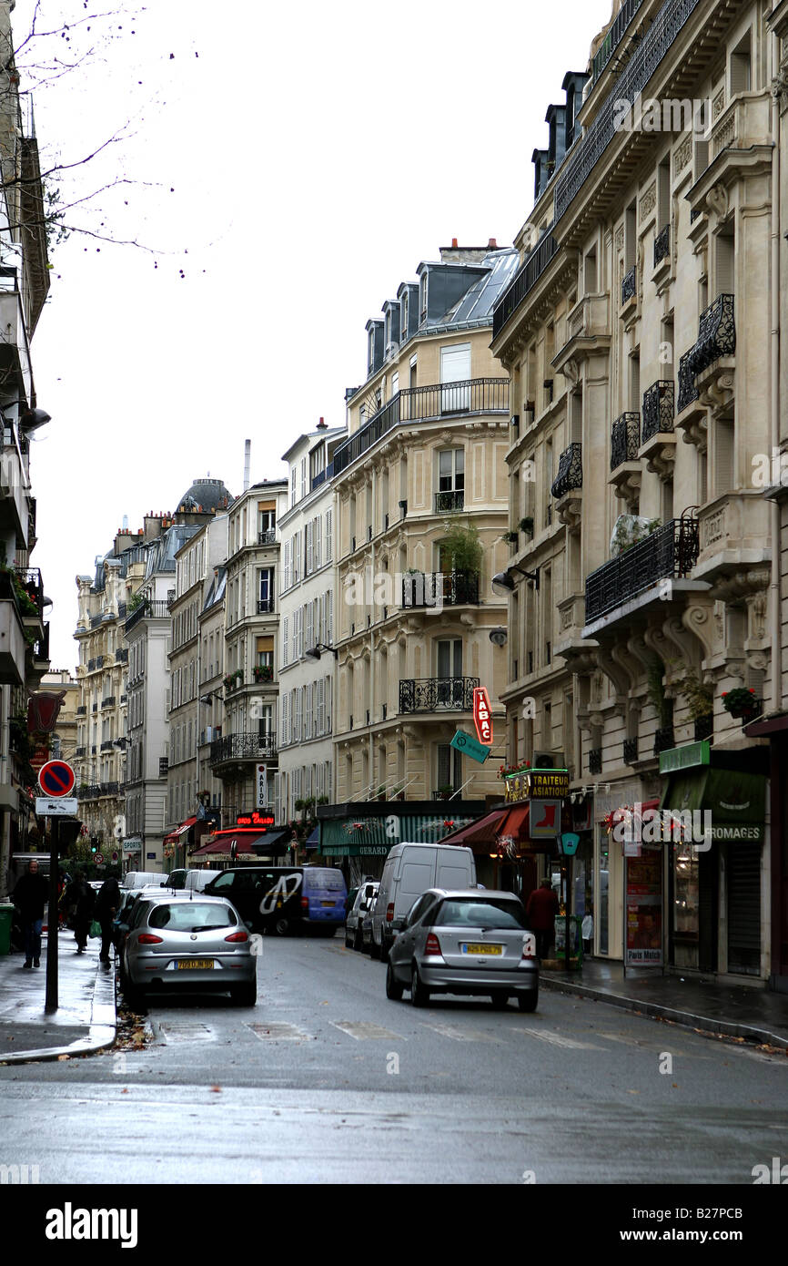 A daytime view of the streets of Paris on a cold December day Stock ...