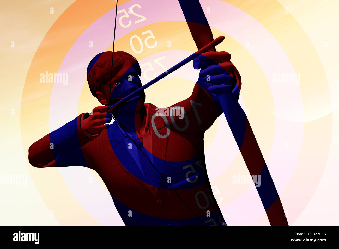 Archer shooting at a target hi-res stock photography and images - Alamy