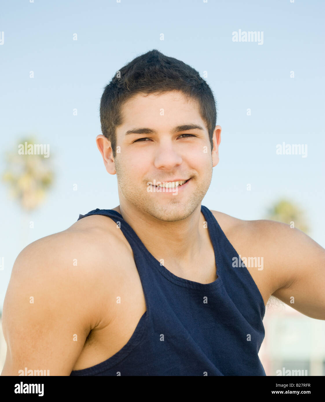 Man wearing tank top hi-res stock photography and images - Alamy