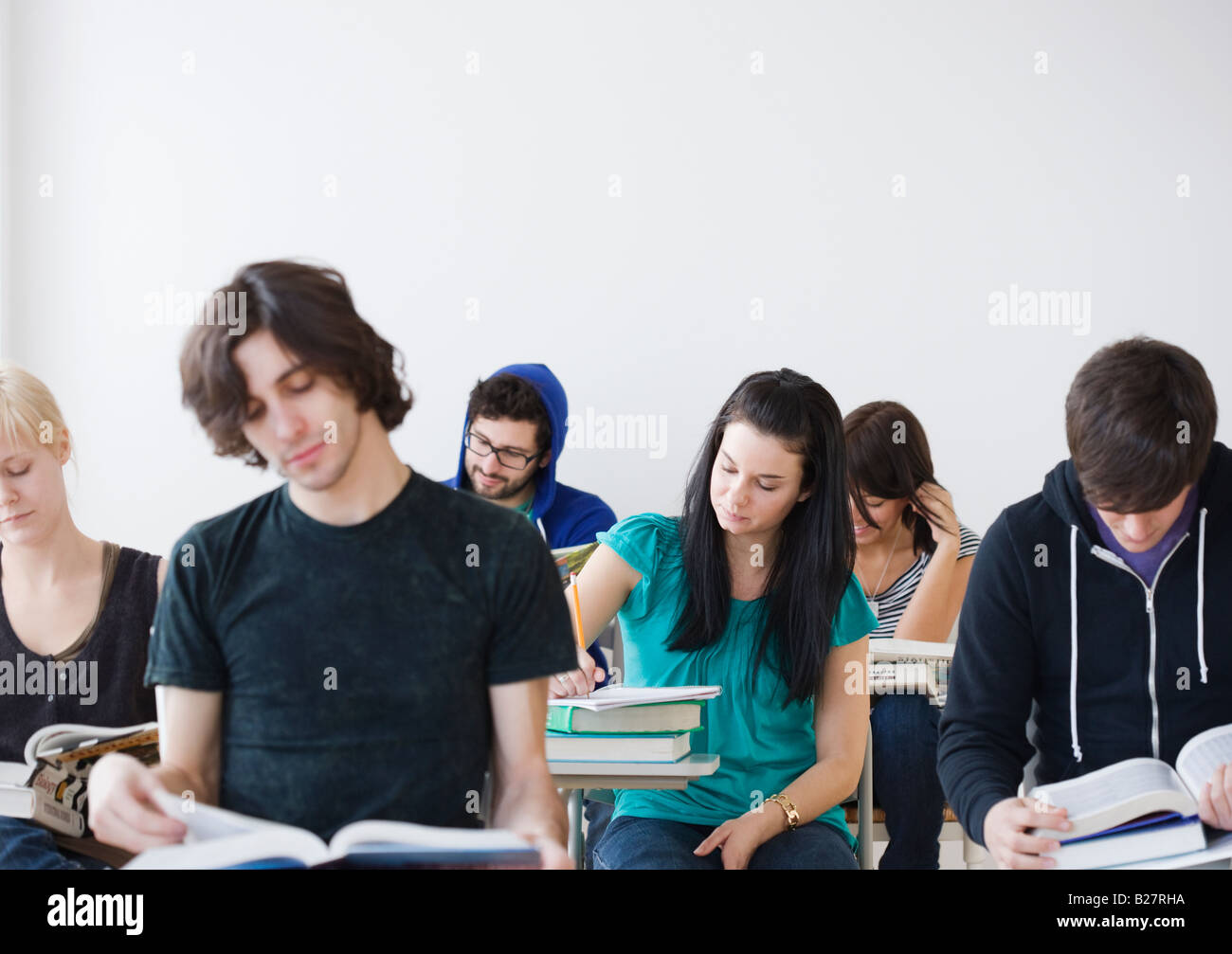 College students in classroom Stock Photo - Alamy