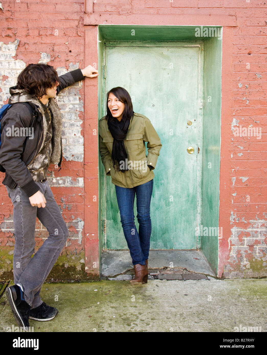 Young Couple Talking Smile High Resolution Stock Photography and Images ...