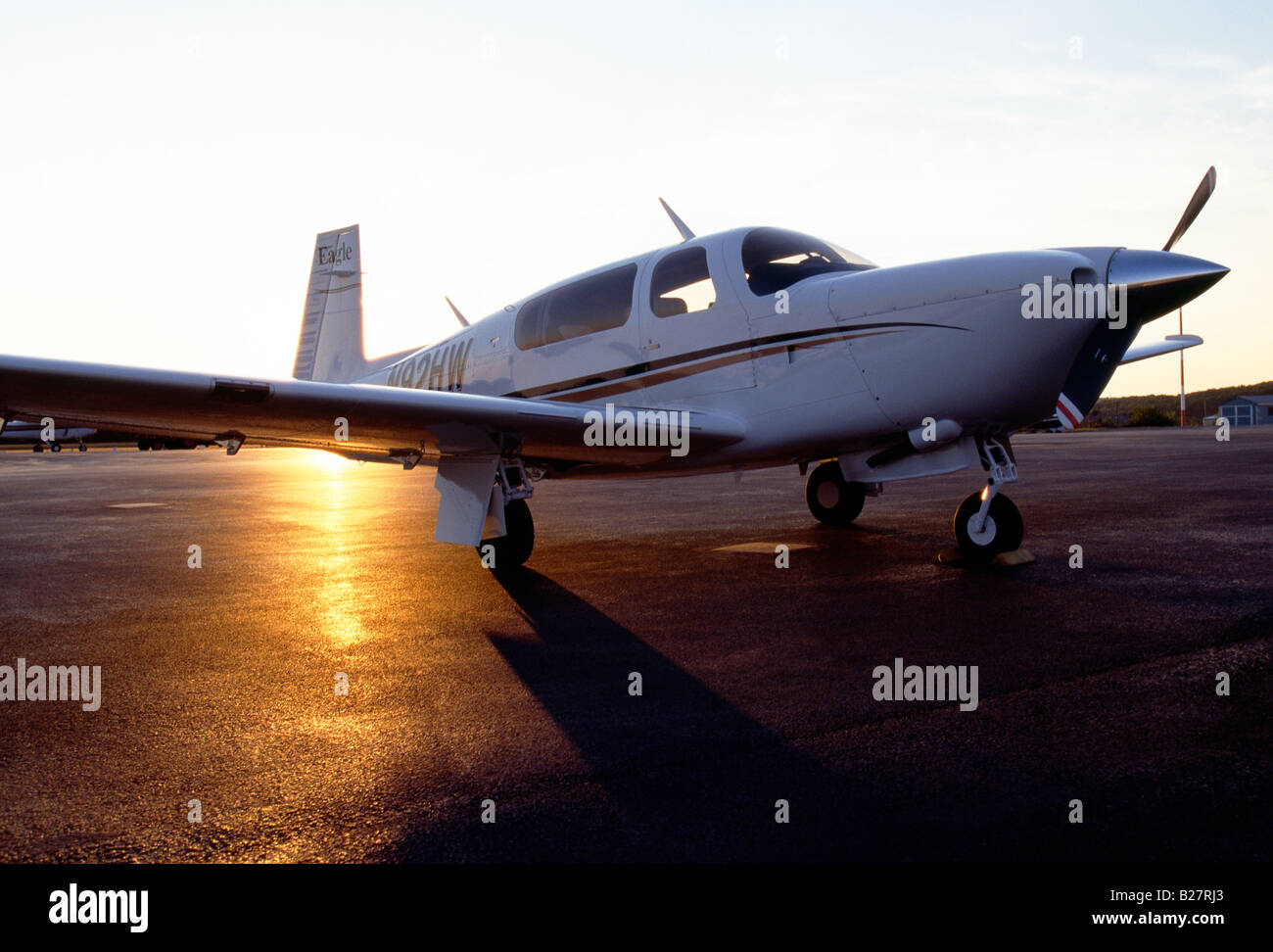 Sunset view of Eagle aircraft at Pottstown- Limerick (Pennsylvania ...