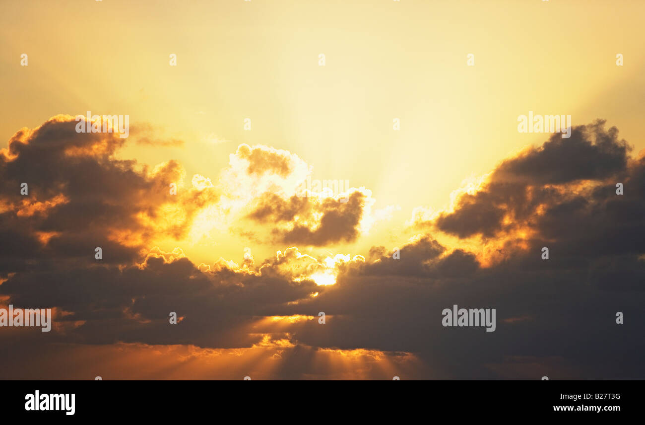 Sun ray through clouds hi-res stock photography and images - Alamy