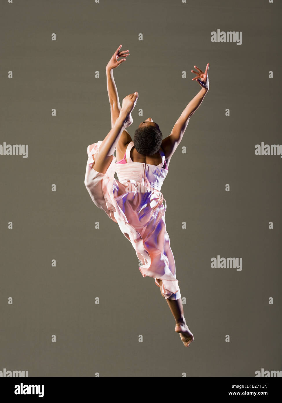 African female ballet dancer jumping Stock Photo - Alamy