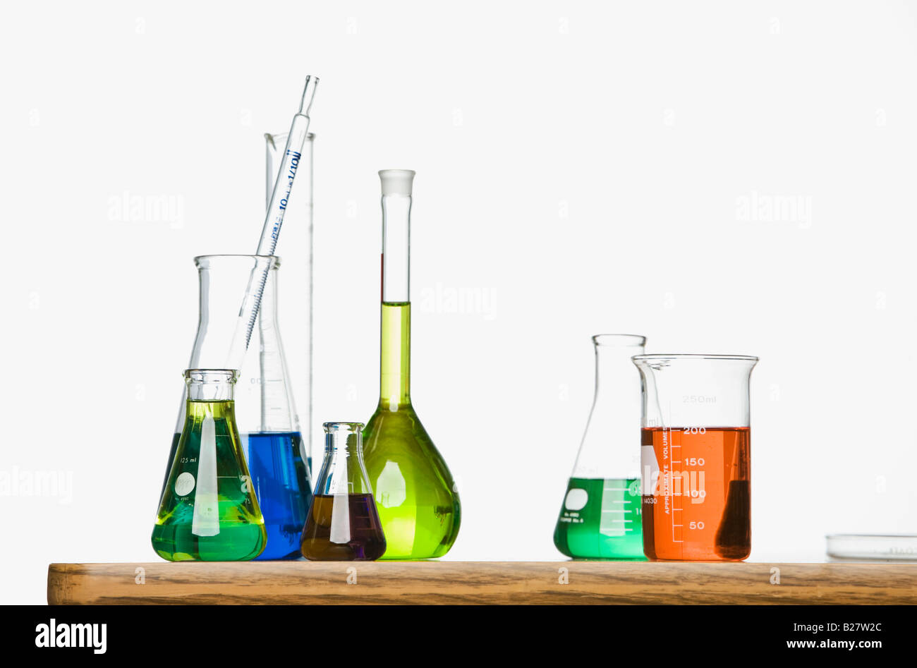 Science Beakers On A Table at Pat Gray blog