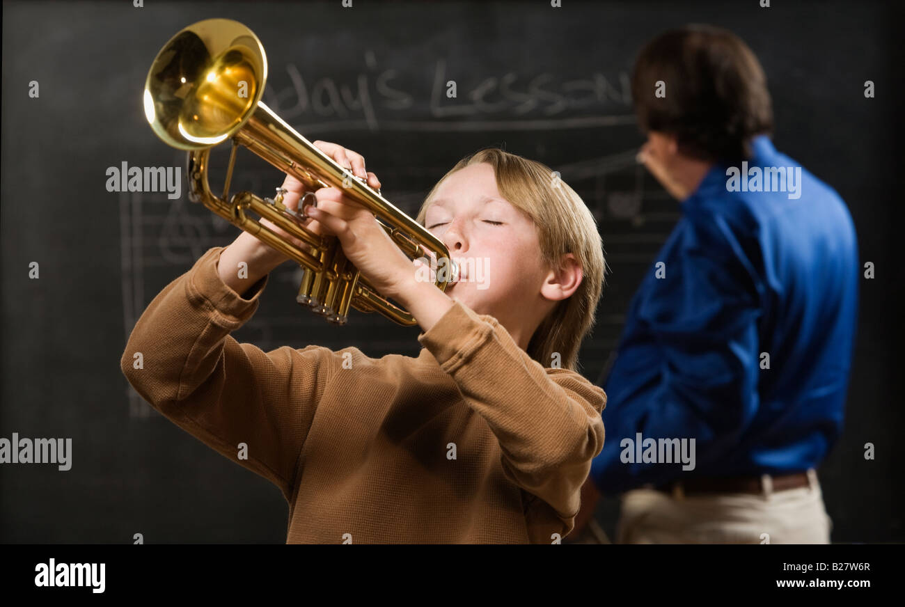 Boy With Trumpet High Resolution Stock Photography and Images - Alamy